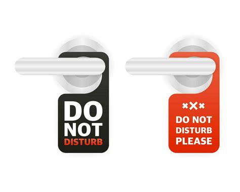Hanger Sign Do Not Disturb Door Sign 34346853 Vector Art At Vecteezy