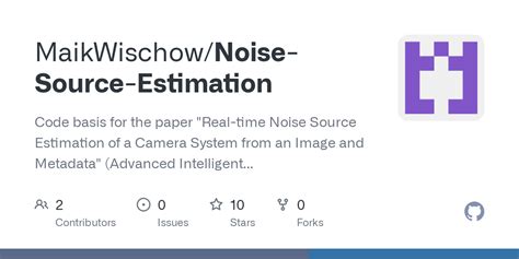 github maikwischow noise source estimation code basis for the paper