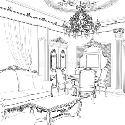 Modern Table Sketch Stock Illustrations 14715 Modern Table Sketch