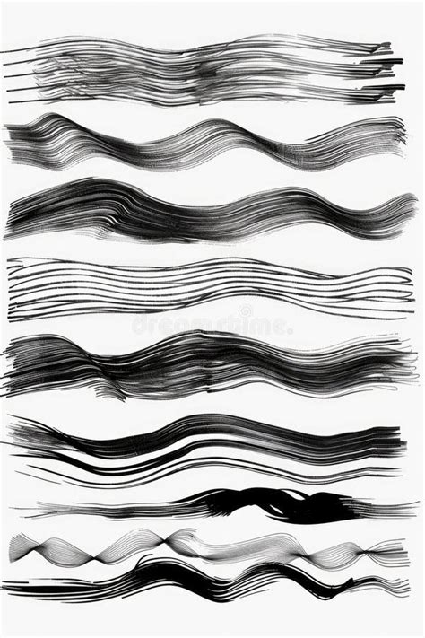 Collection Of Different Black And White Lines Versatile For Various