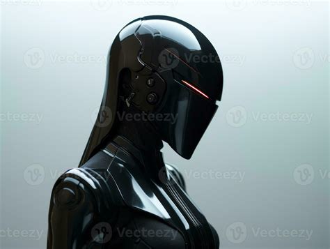 an image of a futuristic woman in black armor generative ai 29682646 Stock Photo at Vecteezy