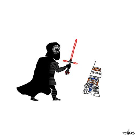 Star Wars Kylo Ren Mad At R5 D4 No To Ai Art By Flacoboricua On