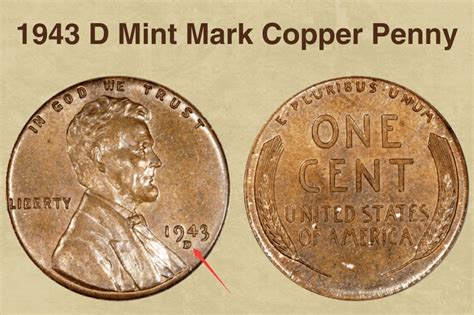 1943 Copper Penny Coin Value Errors List D S And No Mint Mark