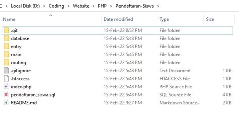 GitHub Wiliamhw PHP Pendaftaran Siswa