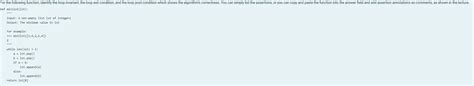 Solved For The Following Function Identify The Loop Chegg