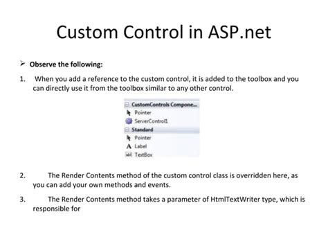 Custom Controls In ASP Net Web Design And HTML Internet