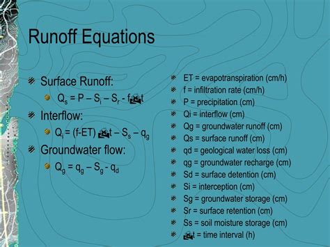 Ppt Runoff Factors And Equations In Hydrology Powerpoint Presentation Id9225750