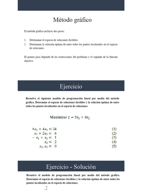 Método Gráfico Pdf Programación Lineal Matemáticas Aplicadas