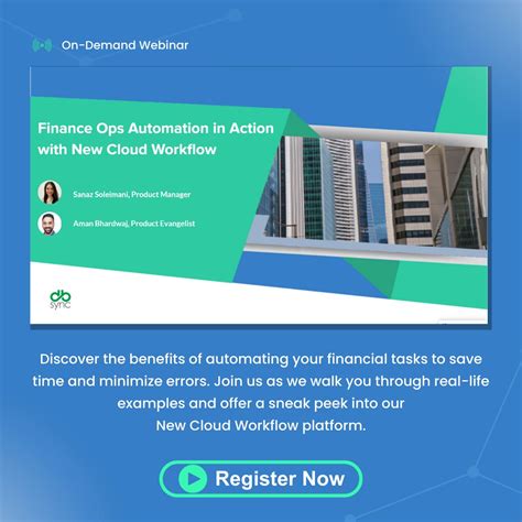 How To Speed Up Your Finance Tasks With Cloud Workflow Dbsync Posted On The Topic Linkedin