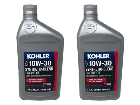 Kohler Genuine OEM 10W-30 Engine Oil Synthetic Blend 25 357 65-S - 2 ...