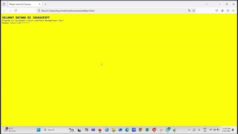 tugas javascript dan html menggunakan notepad youtube