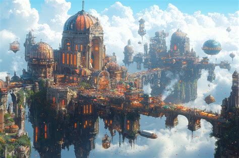 Stunning Floating Market With Interconnected Structures And Vibrant Colors Showcasing