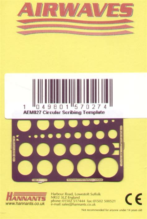 Circular Scribing Template Airwaves M027