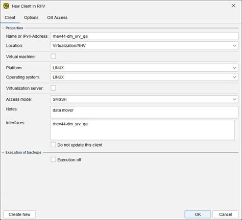 RHV Configuration SEPsesam