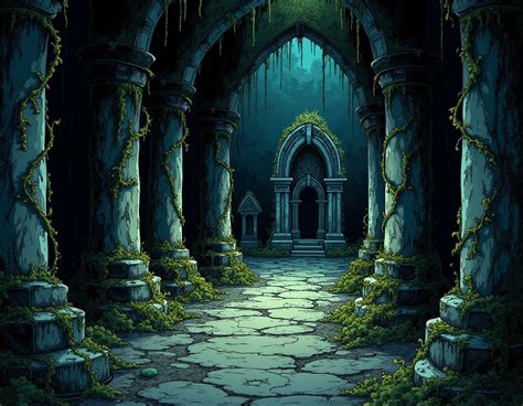 Eerie Crypts Comic Book Scene Stable Diffusion Online