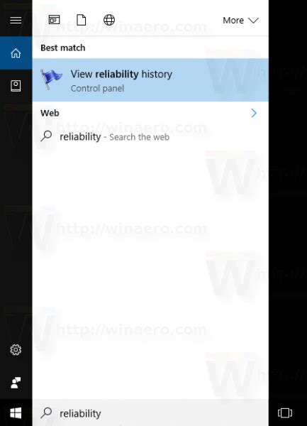 View Reliability History In Windows 10 [how To]