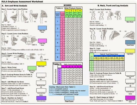 The Rula Scoring Sheet Download Scientific Diagram