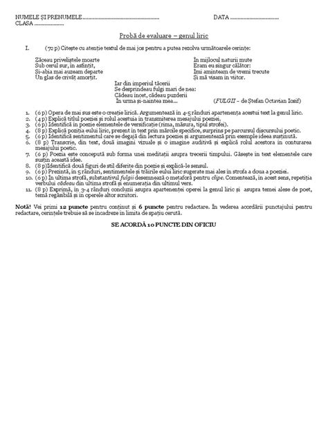 Test Liric Pdf