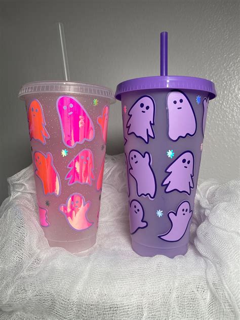 Cute Ghost Reusable Cup Etsy
