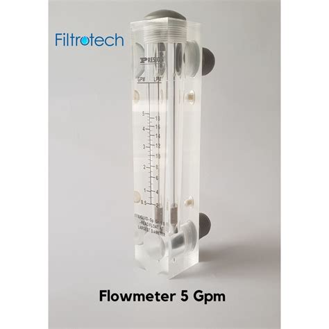 Jual Flow Meter 2 Gpm Flowmeter Rotameter 5 Gpm Shopee Indonesia