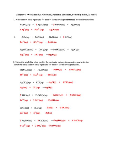 writing net ionic equations practice problems tessshebaylo