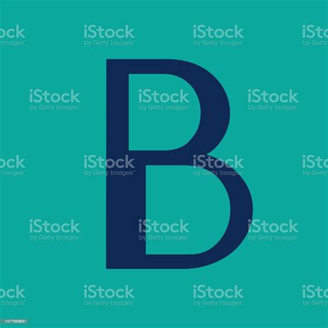 문자 B 타이포그래피 로고 디자인 템플릿 요소입니다 회사의 로고 기호 기호 정체성에 사용합니다 파란색 배경에 네이비 블루 문자