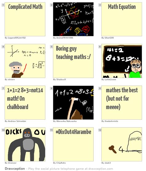 Complicated Math Drawception
