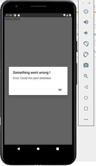 React Native Why Do I Get Error Could Not Open Database Stack