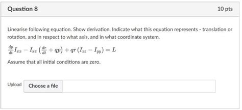 Linearise Following Equation Show Derivation Chegg Com