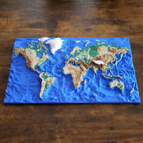 3d World Map By Yasu Download Free Stl Model