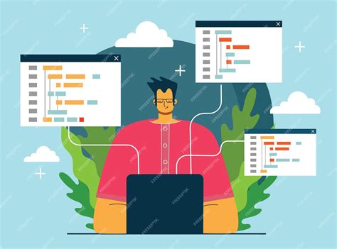 Premium Vector Programming And Coding Website Development