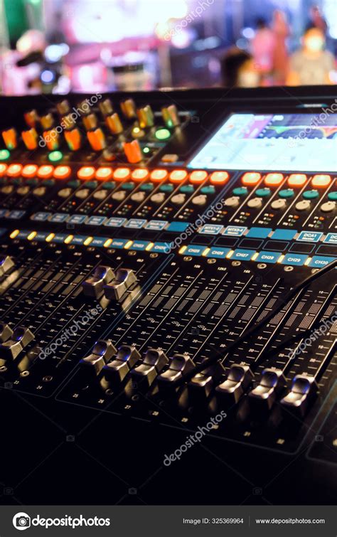 Closeup Audio Mixing Control Panel Stock Photo Ponsulak