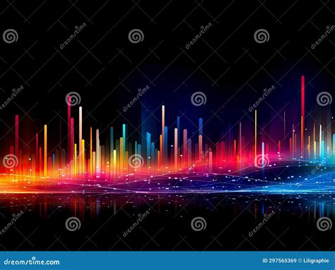 Vibrant Digital Spectrum Abstract Frequency Display Background Stock Image Image Of Data