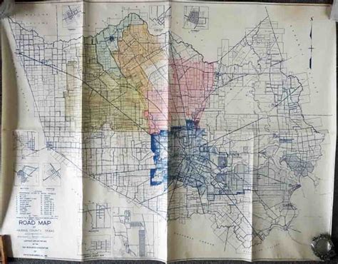 Road Map Of Harris County Texas High Ridge Books Inc