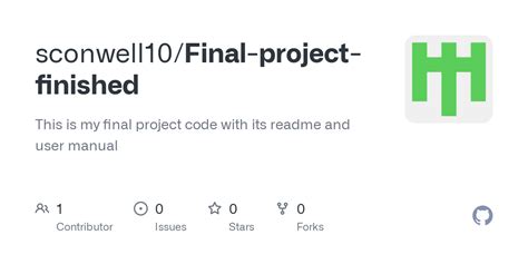 Github Sconwell10final Project Finished This Is My Final Project