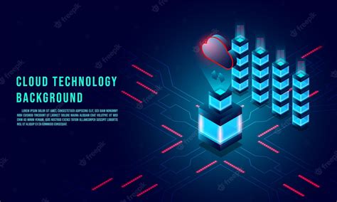 Premium Vector Cloud Data Storage 3d Isometric Cloud Technology Concept
