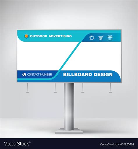 Stylish Billboard Design Creative Concept Vector Image