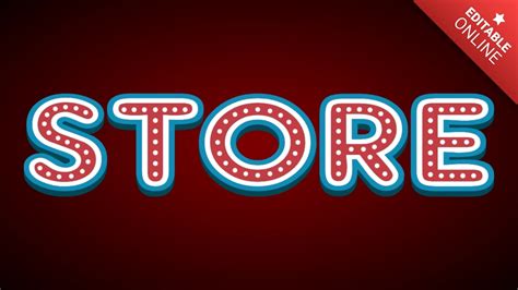 Store | Retro Bulb Marquee | Text Effect Generator