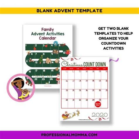 Blank Advent Calendar Template For Easy Holiday Planning