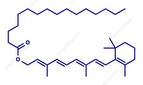 Retinyl Palmitate Vitamin Supplement Molecule Illustration Stock