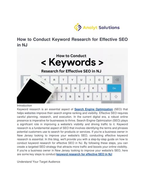 Ppt How To Conduct Keyword Research For Effective Seo In Nj