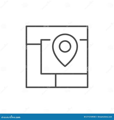 Geolocation Line Icons Collection Tracking Mapping Location Gps