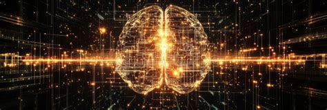 A Digital Brain Intertwined With Glowing Circuits And Data Patterns