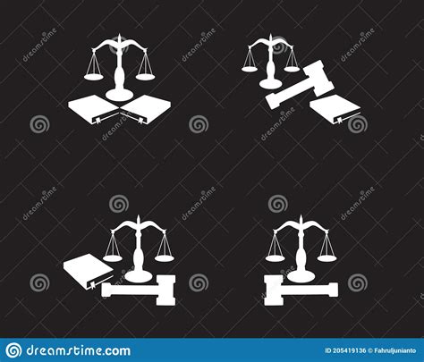 Plantilla Vectorial Del Logotipo De La Ley De Justicia Ilustración Del