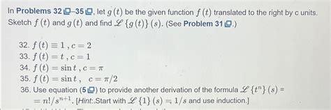 Solved In Problems 32 [ 35 ﻿let G T ﻿be The Given