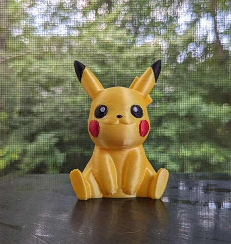 Pikachu 3d Print Colored Pokemon Etsy