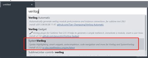 工具篇：在fpga开发 Verilogsystemverilog过程中sublime的语法设置技巧sublime Verilog使用技巧