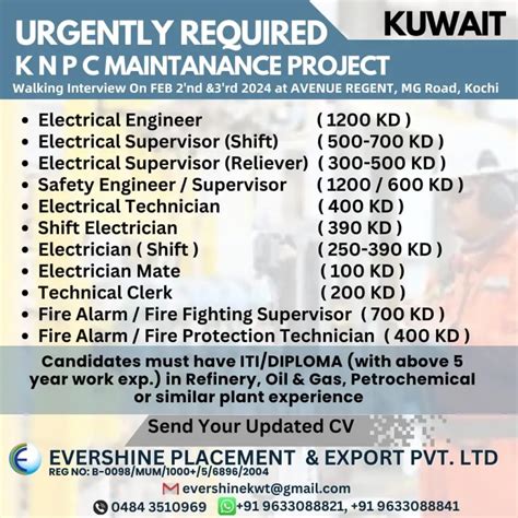 Knpc Project Kuwait Jobs 2024 Walk In Interview