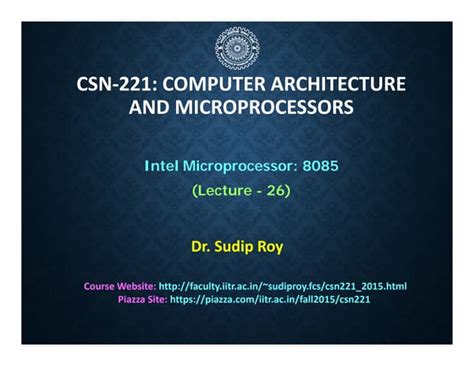 Csn221lec26 Computer Architecture And Microprocessor Ppt