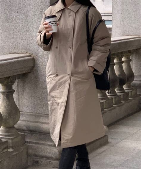 매니모니 검 당일 런던 트렌치 코트 하이넥 카라 더블 레글런 롱 패딩 Ct 2col